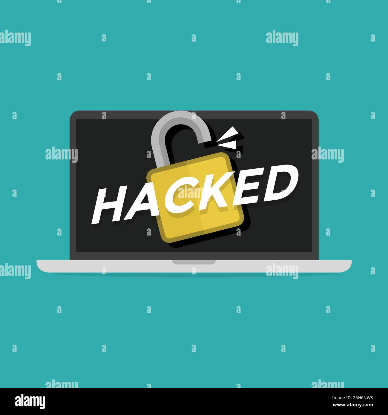 Virus detected screen Stock Vector Images - Alamy