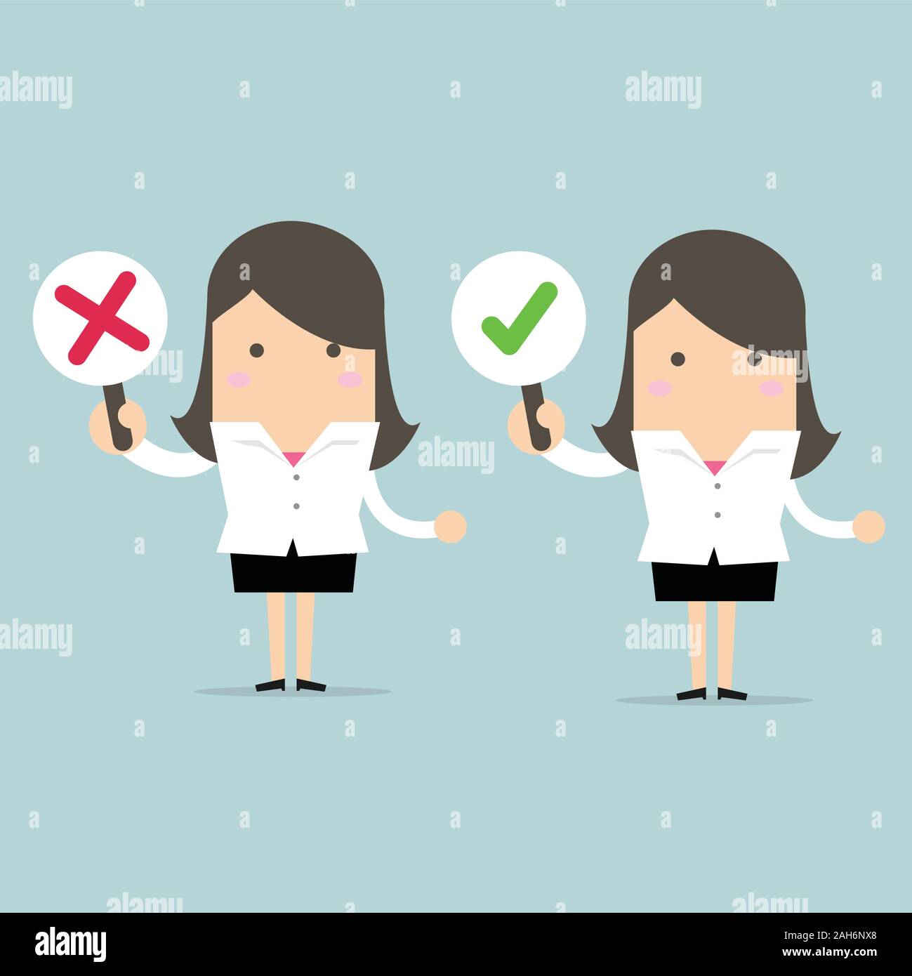 Cartoon woman thinking yes hi-res stock photography and images - Alamy