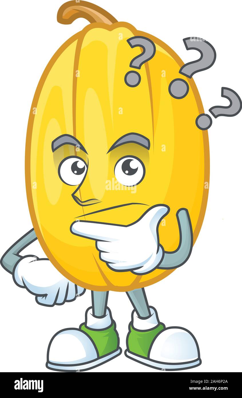 cartoon character of spaghetti squash with confuse gesture Stock Vector ...