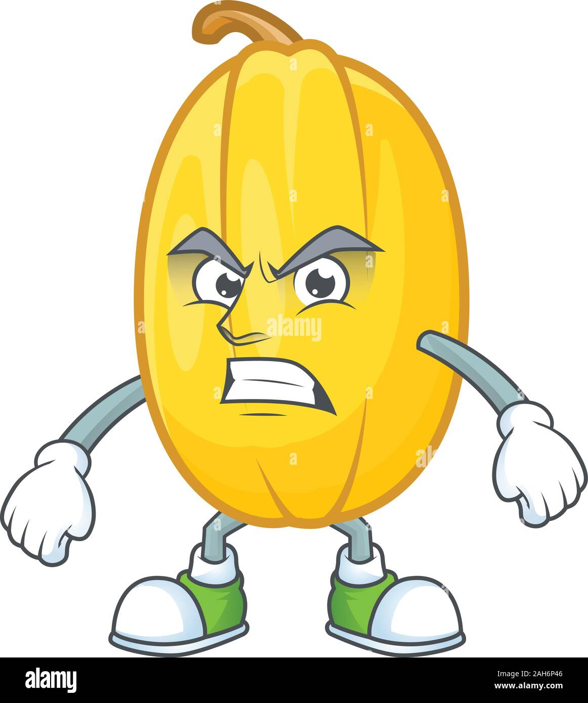Picture of spaghetti squash cartoon character with angry face Stock ...