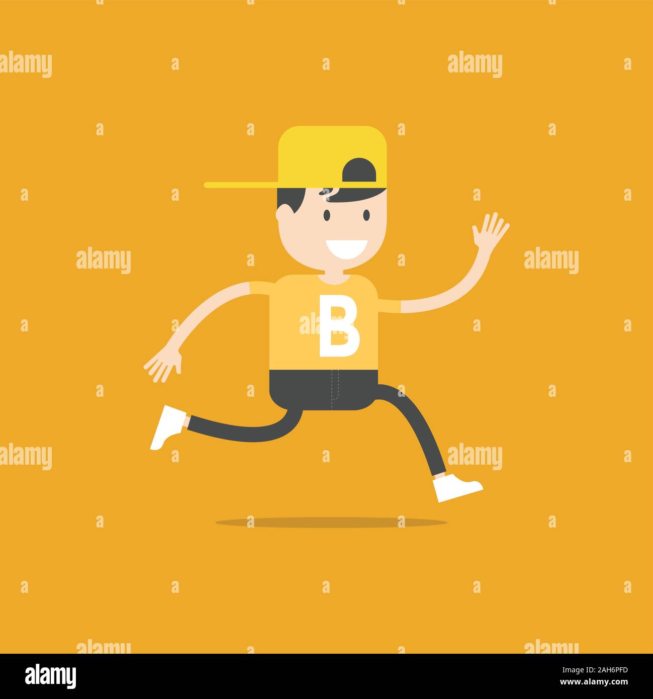 Little boy running vector Stock Vector Image & Art - Alamy
