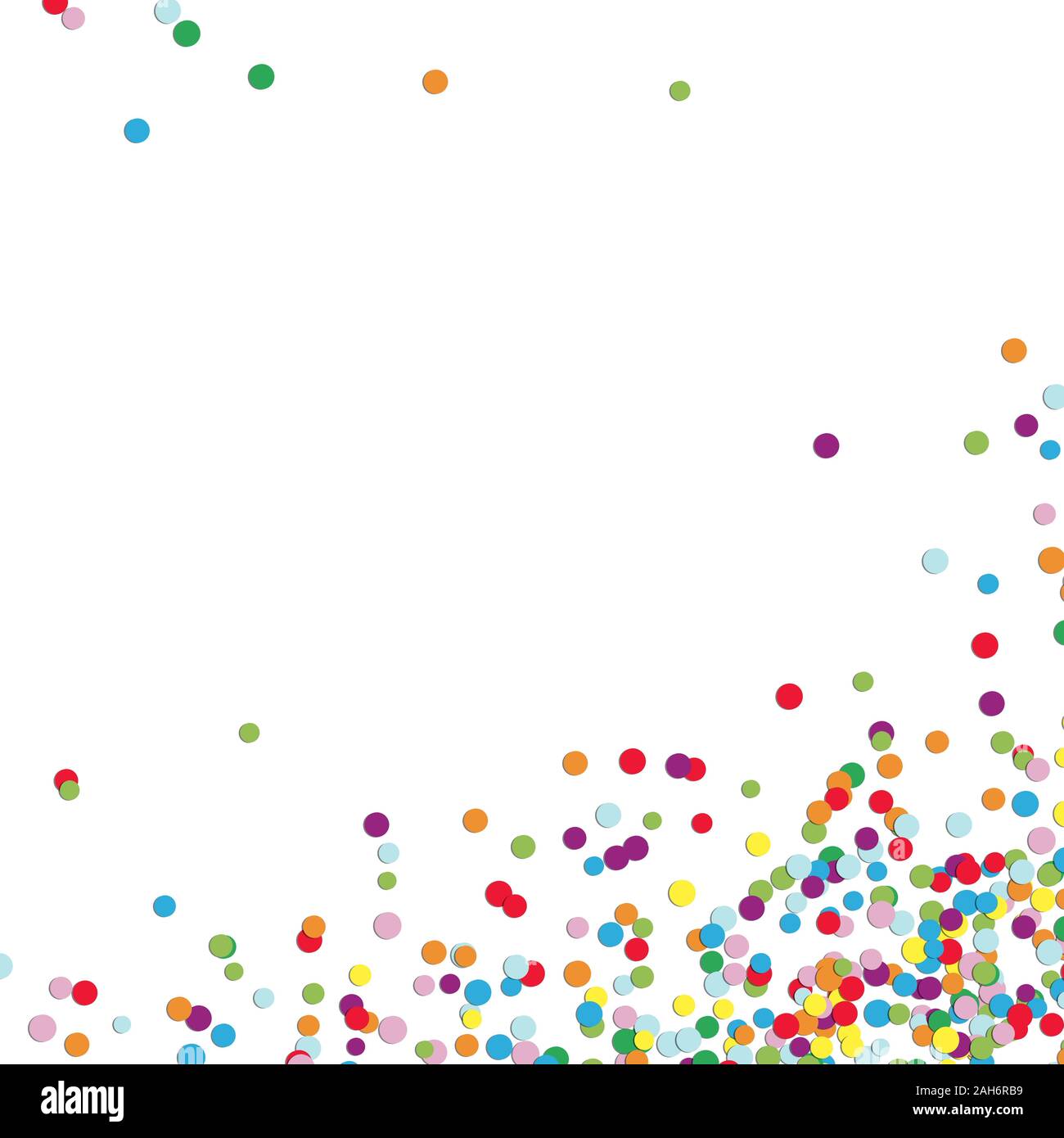 background with different colored confetti in bottom right corner for ...