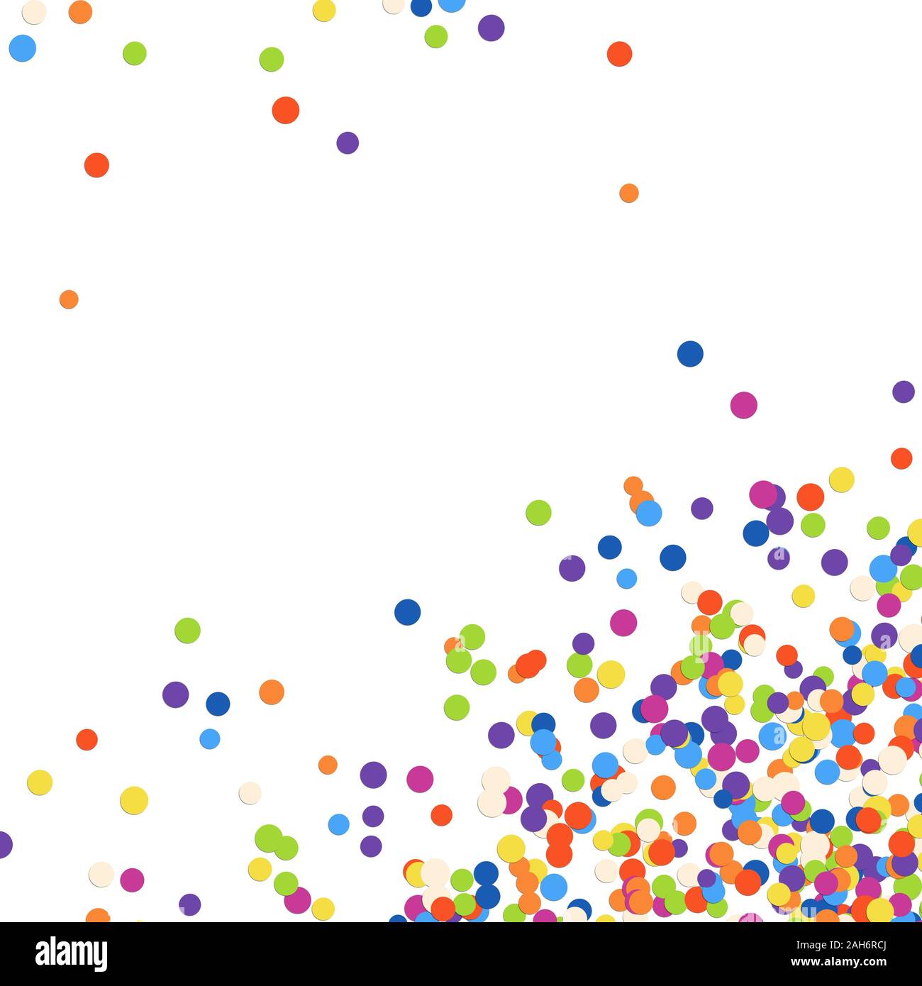 background with different colored confetti in bottom right corner for ...