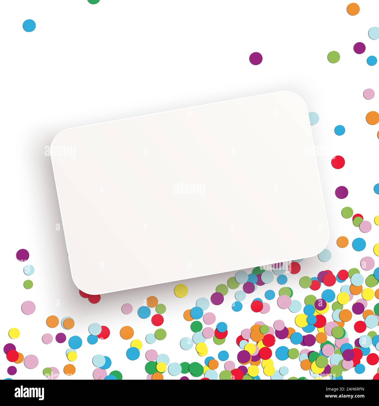 vector illustration with background with different colored confetti for ...