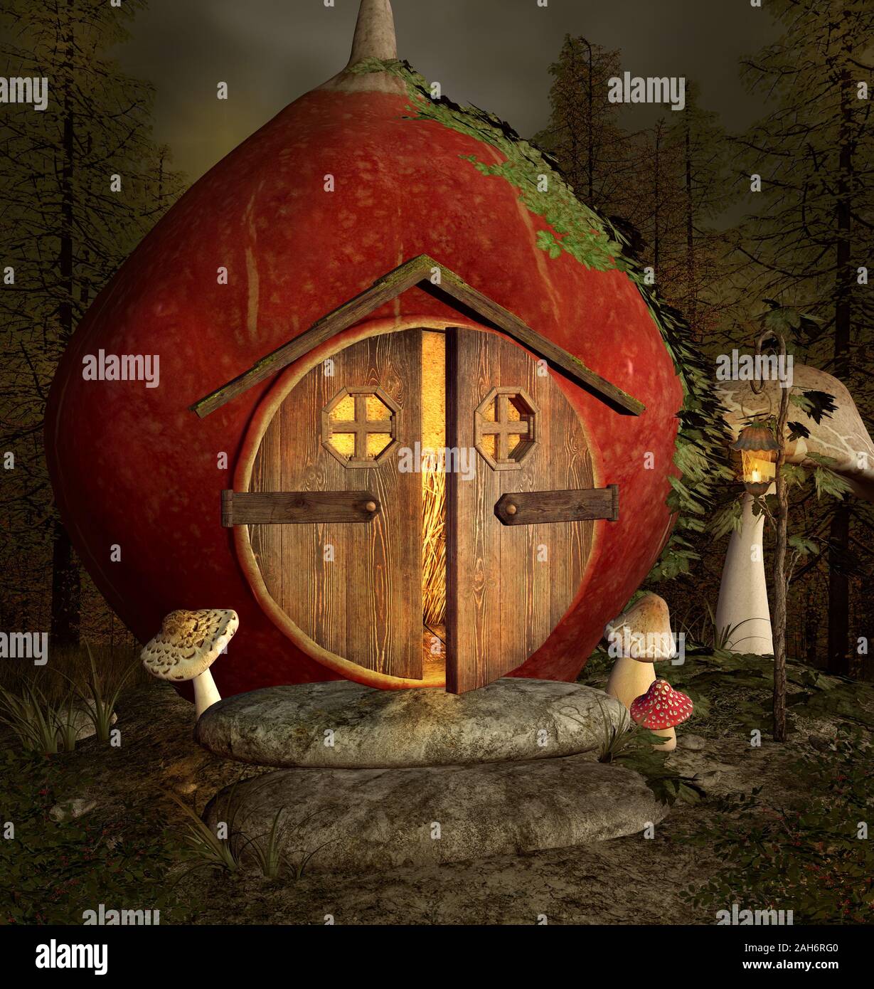 Fantasy nut house in the middle of the forest Stock Photo - Alamy