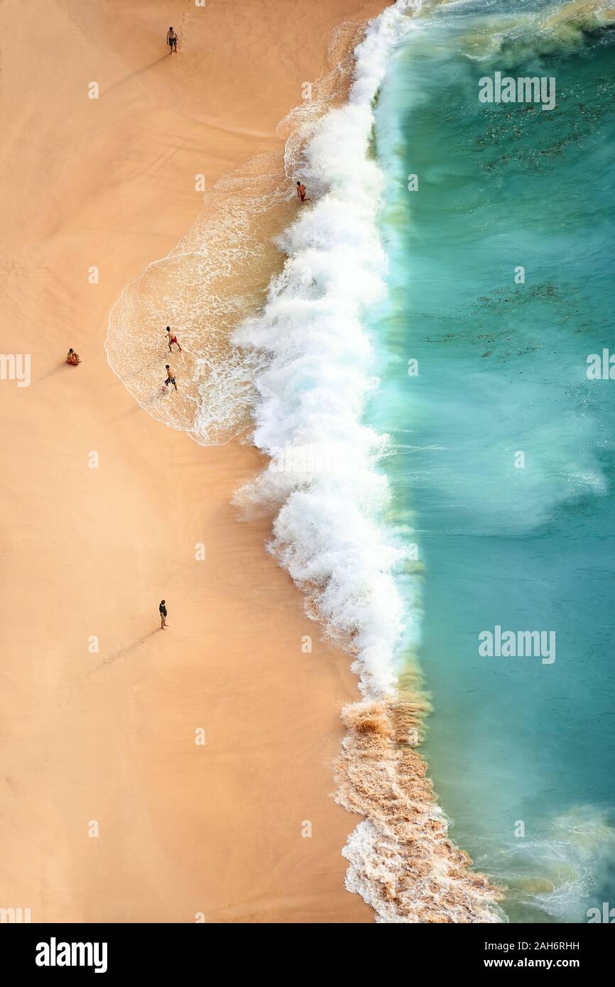 Sunbathing on beach aerial hi-res stock photography and images - Alamy