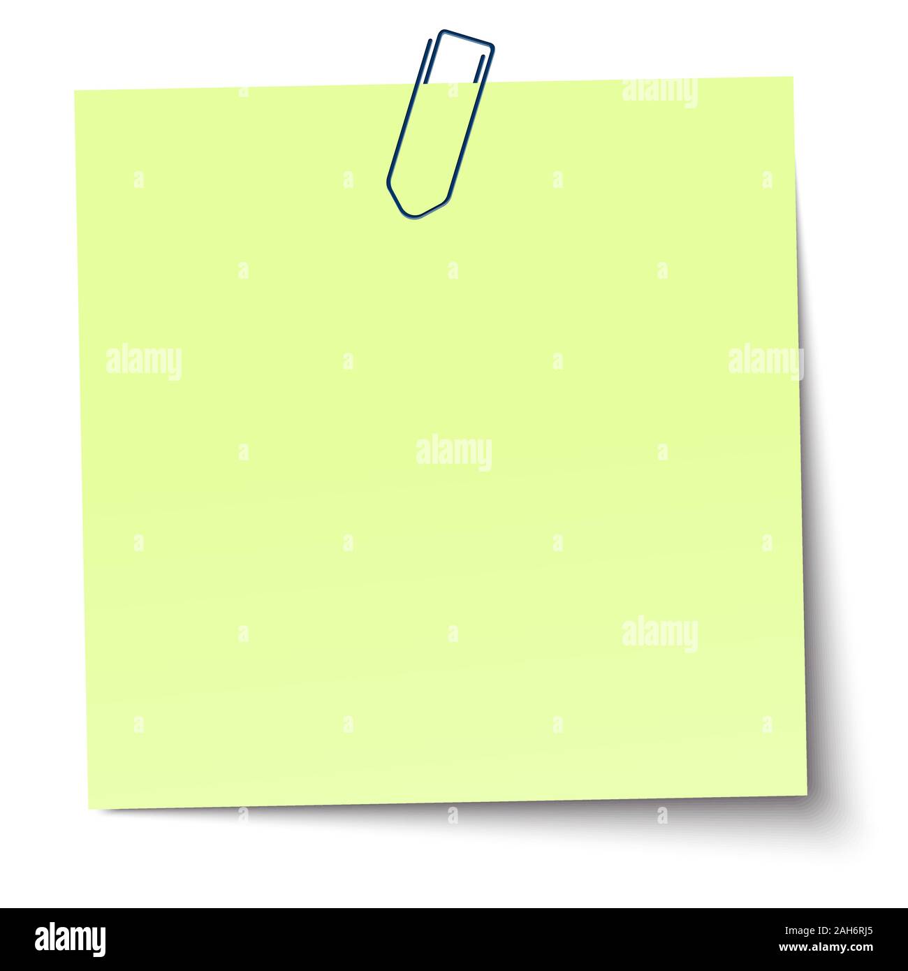 vector illustration of colored sticky note with paper clip Stock Vector ...