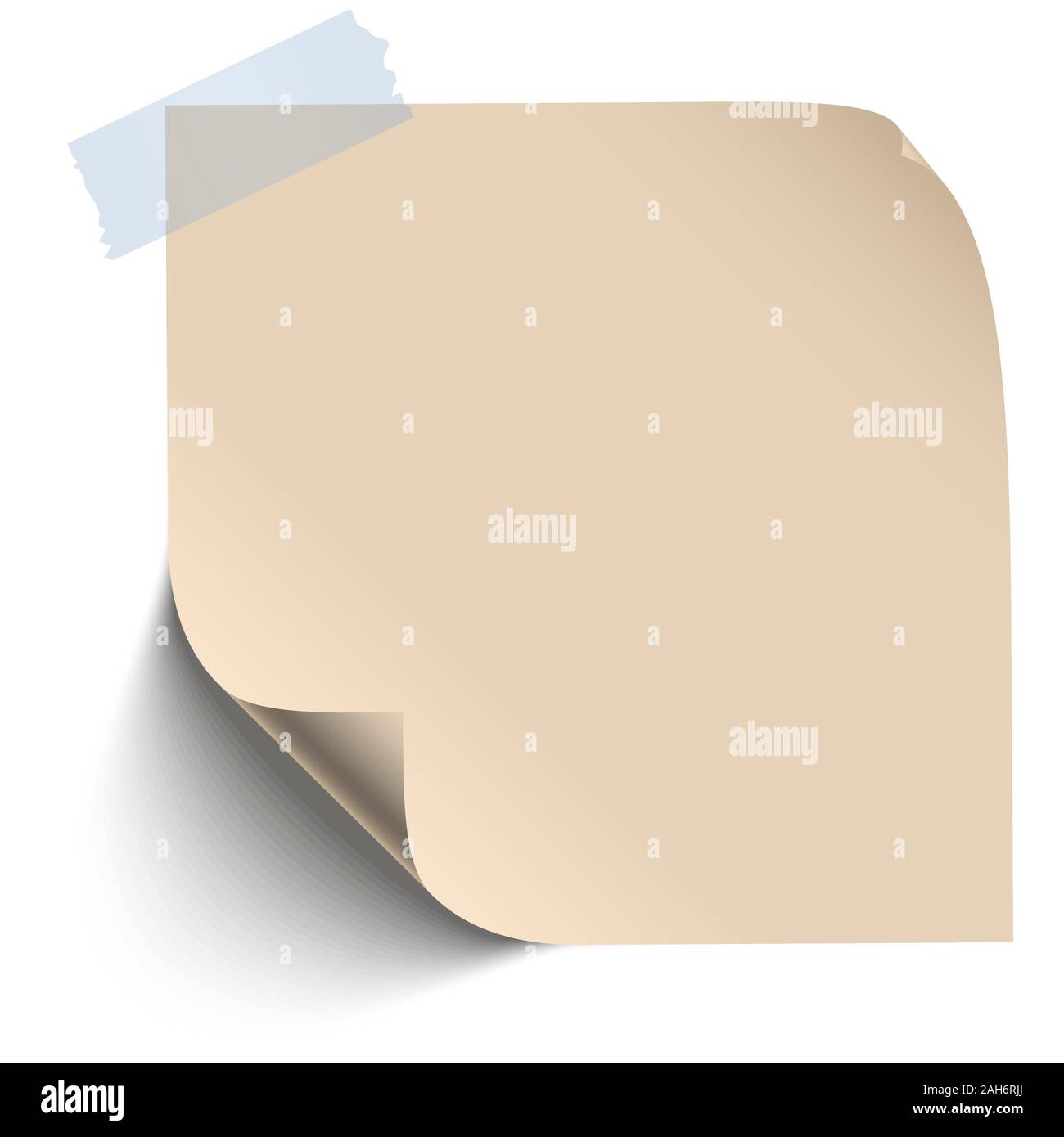 vector illustration of colored sticky note with adhesive tape Stock ...