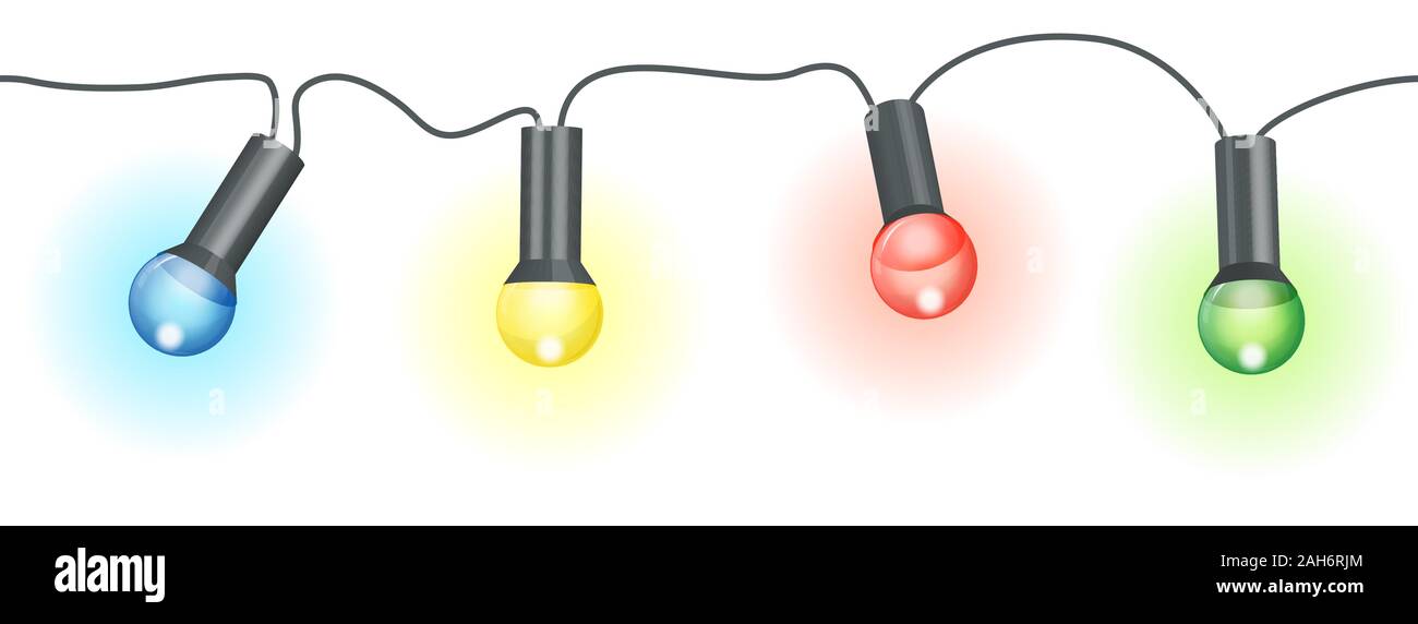 String lights garden Stock Vector Images - Alamy