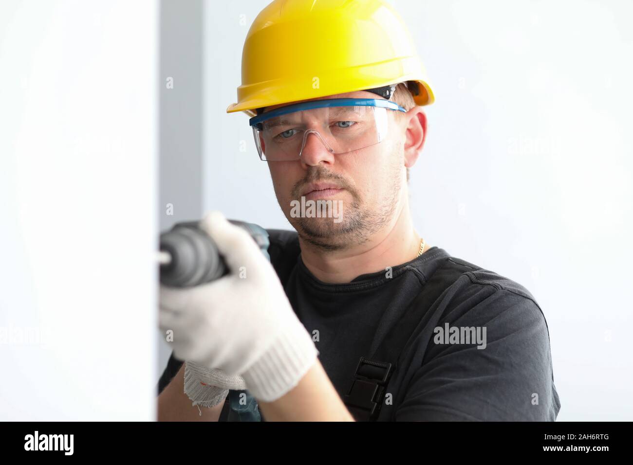 Engineer man with serious face Stock Photo - Alamy