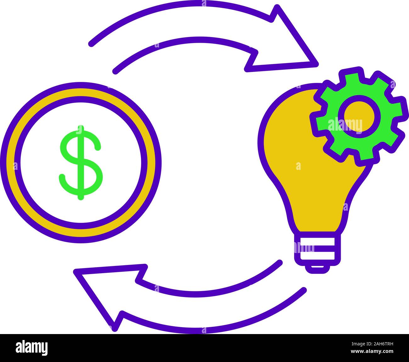 Crowdfunding color icon. Fundraising. Project funding. Financing and ...