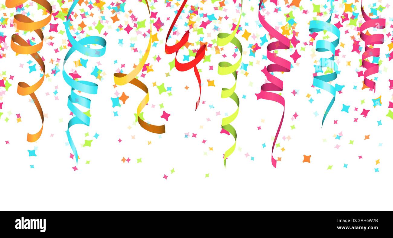 Streamers And Confetti Vector