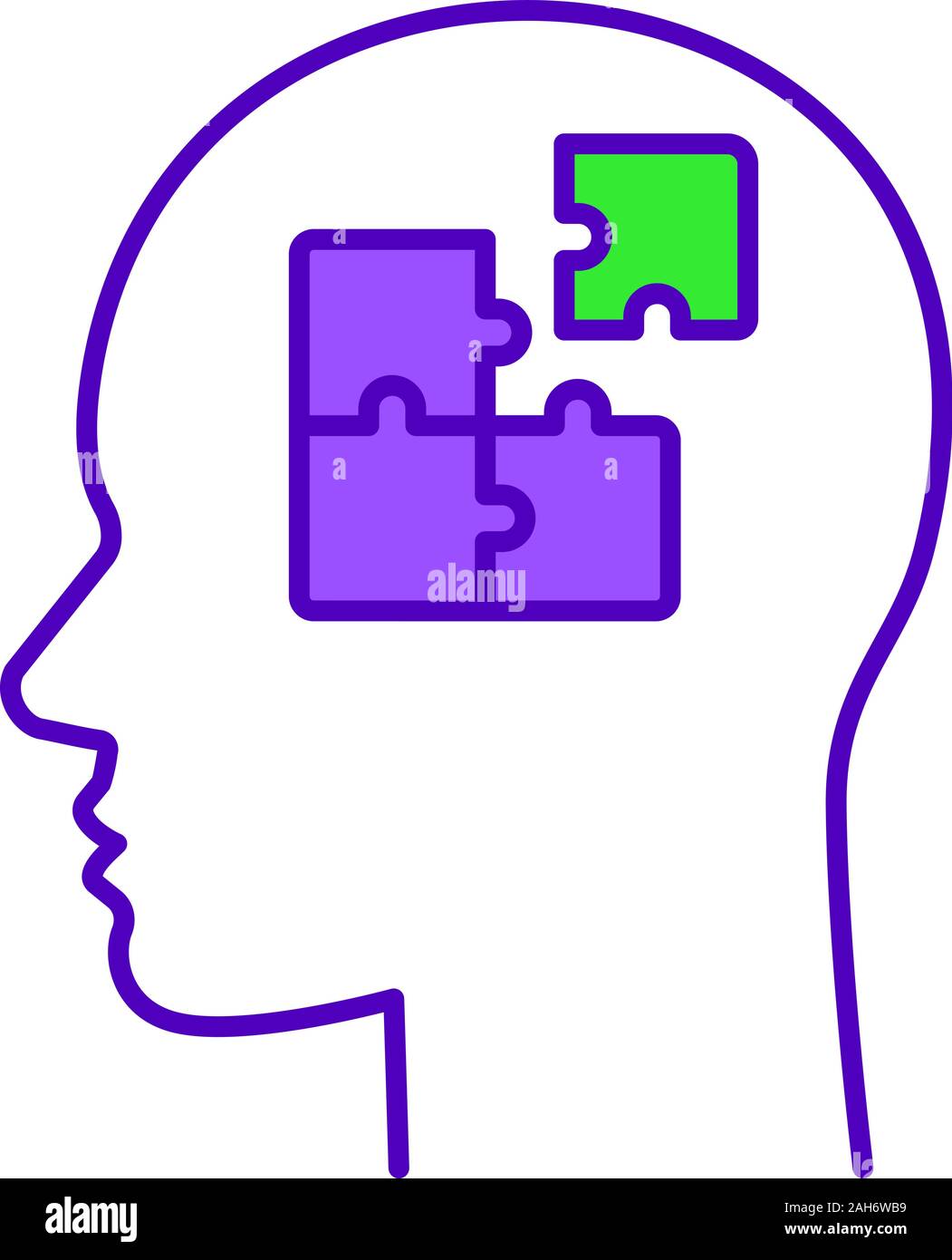 Solution color icon. Solve problem. Thinking process. Find solution ...