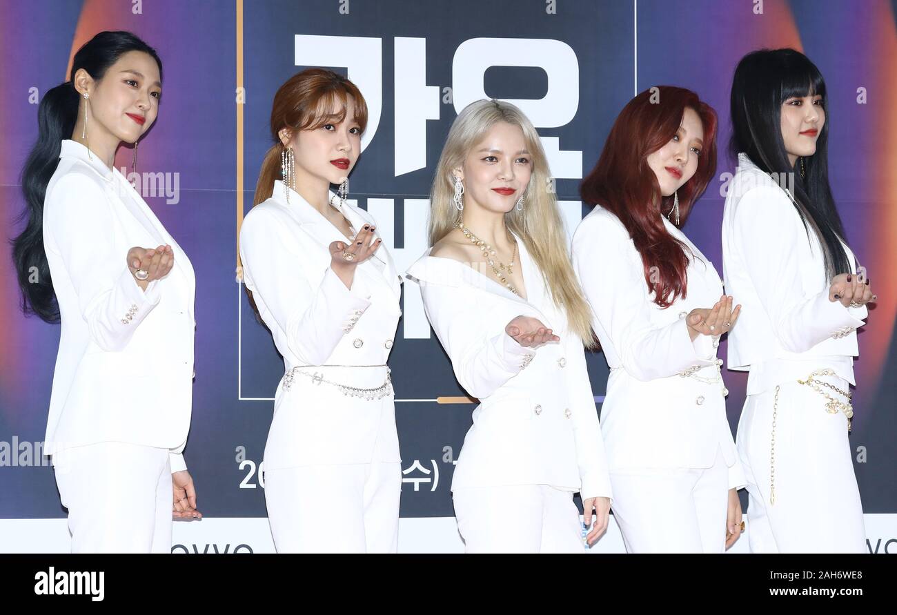 S. Korean girl group AOA South Korean girl group AOA poses for a photo during the 2019 SBS Music ...