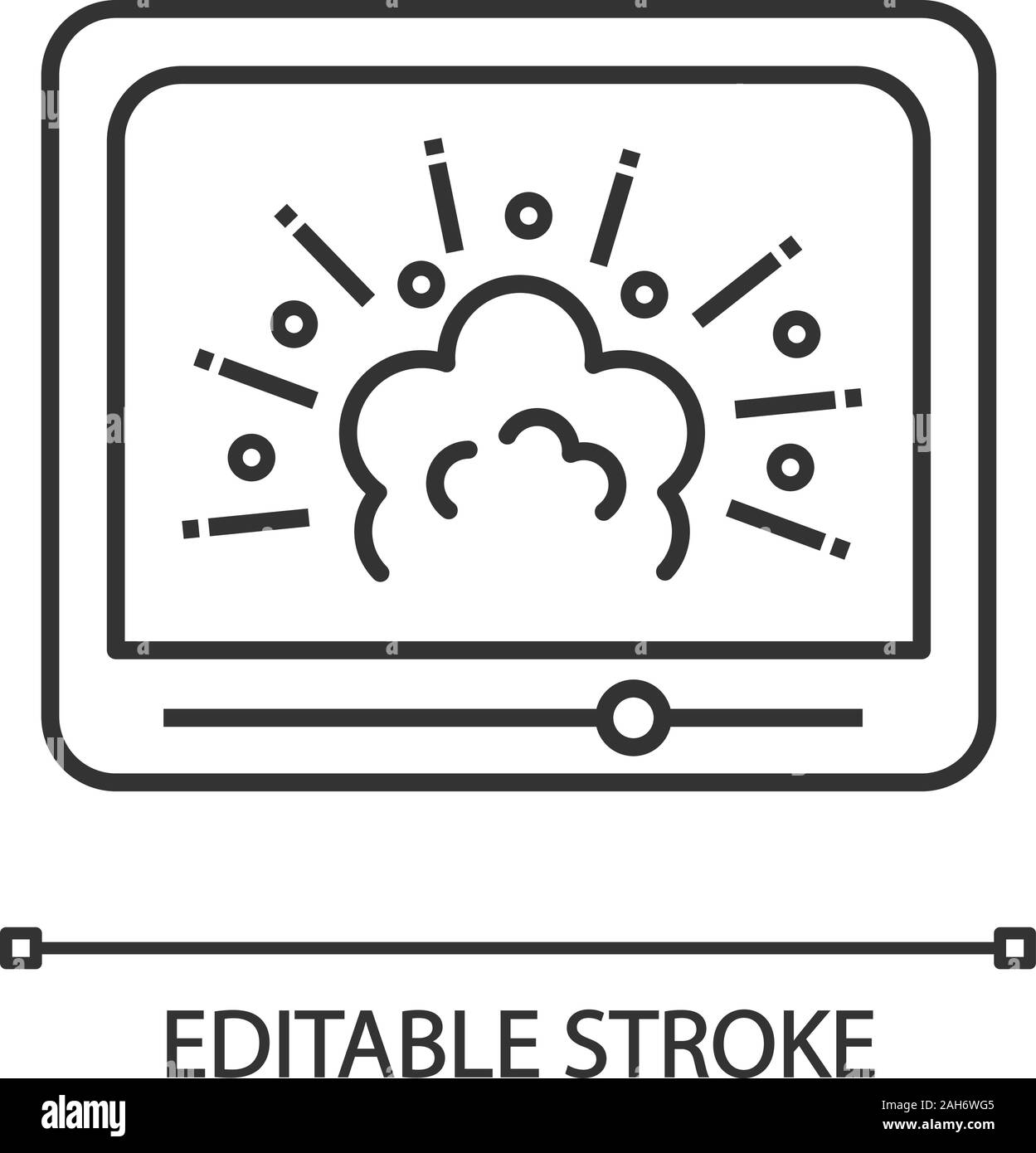 Visual effects linear icon. FVX. Film making. Thin line illustration ...