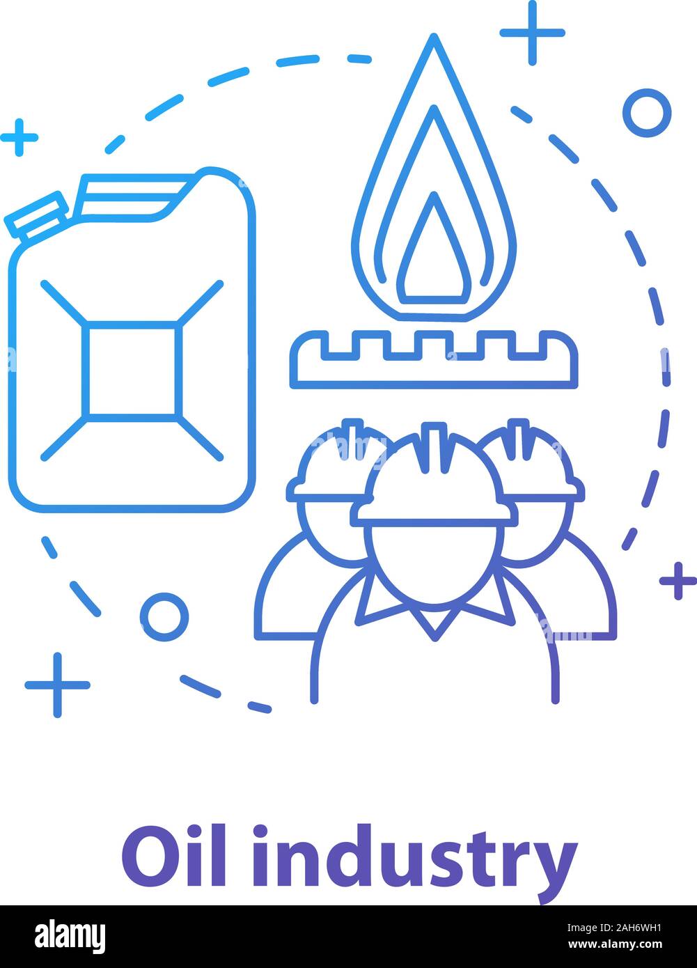Oil industry concept icon. Petroleum production idea thin line ...