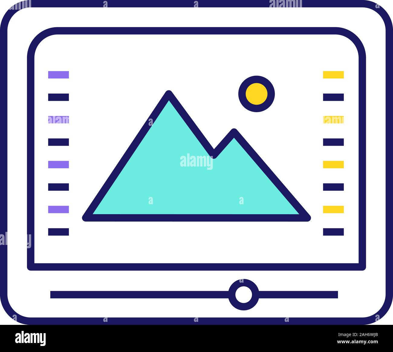 Color correction and grading color icon. Photo, video editing ...