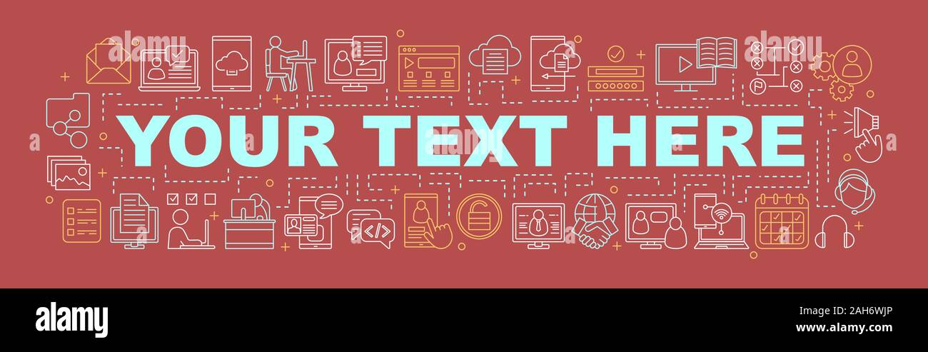 Distance learning word concepts banner. Online education. E-learning ...