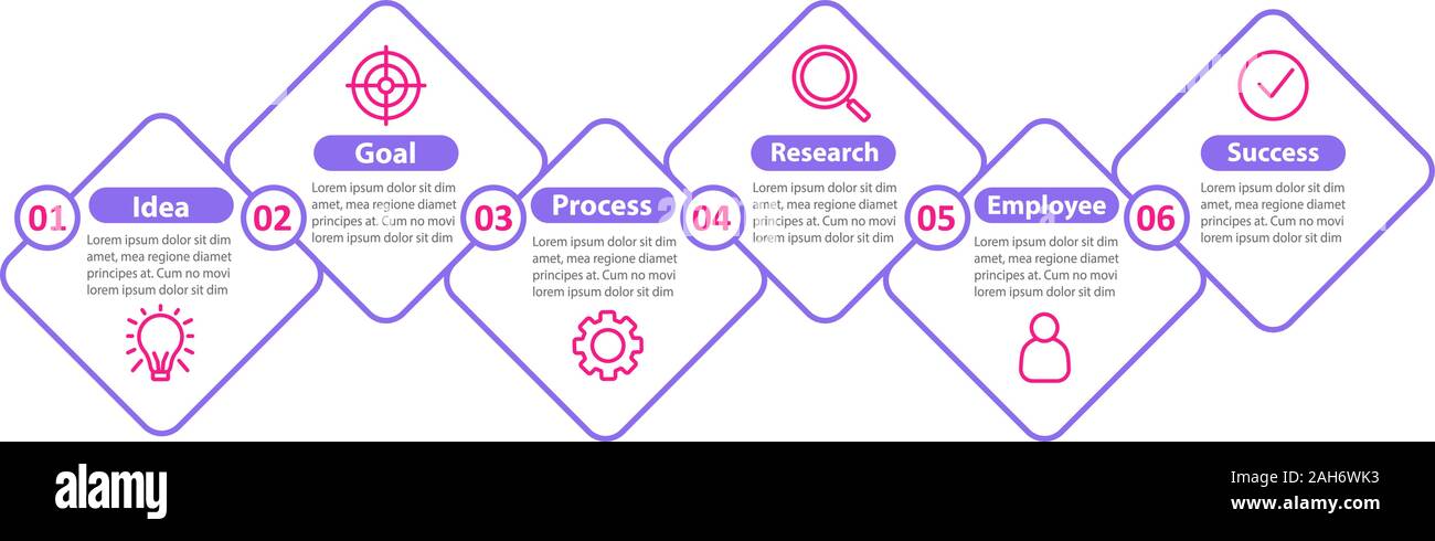 Goal setting and achieving vector infographic template. Business ...