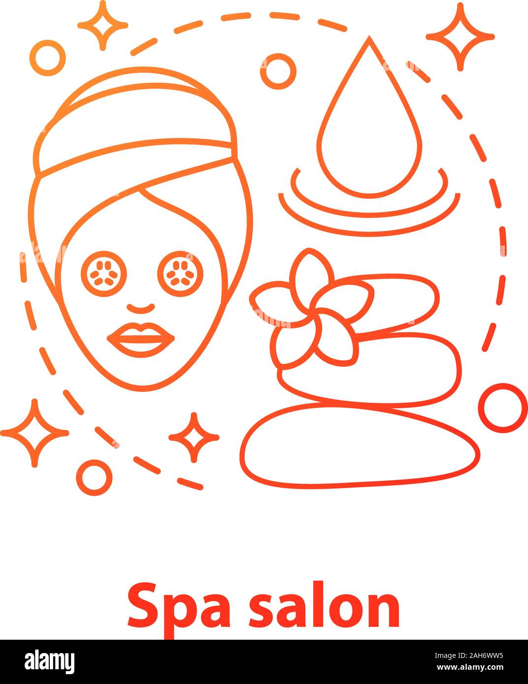 Spa salon concept icon. Aromatherapy idea thin line illustration ...