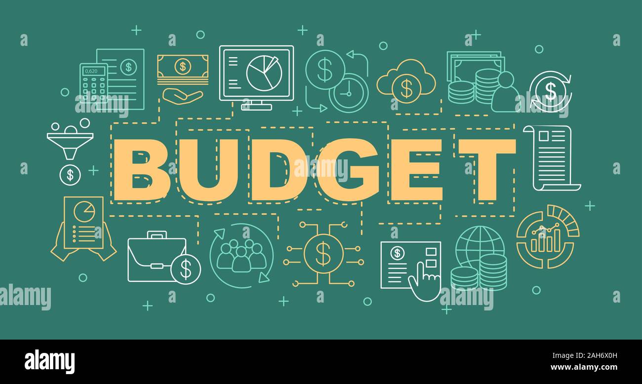 Budget word concepts banner. Funding and financing. Presentation ...