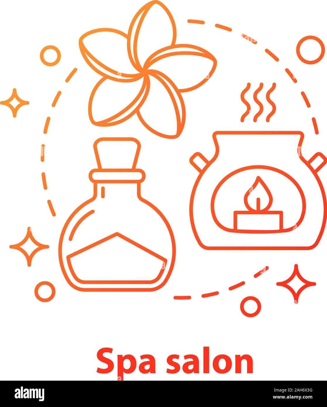 Spa salon concept icon. Aromatherapy idea thin line illustration ...