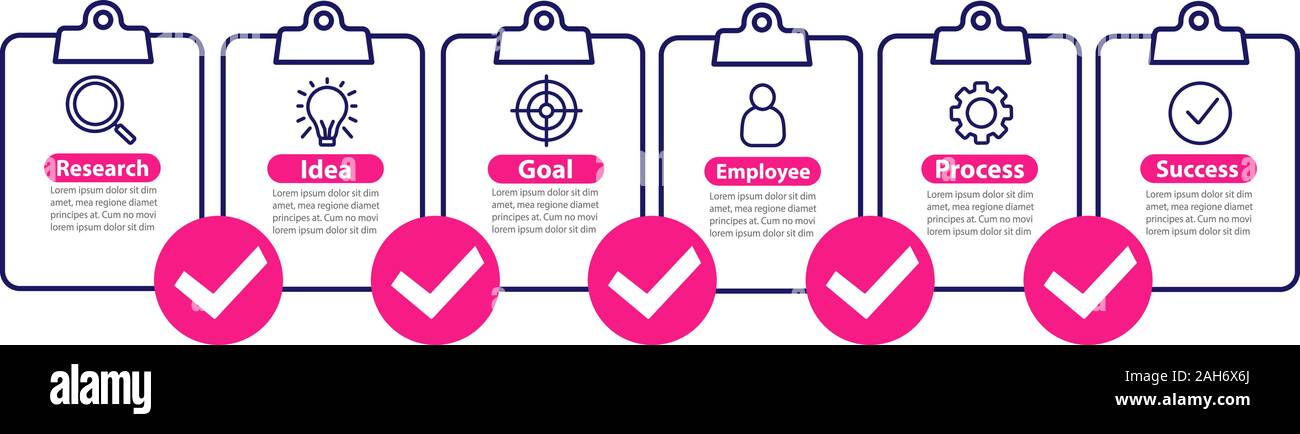 Business development vector infographic template. Goal achieving. Idea realization. Business ...