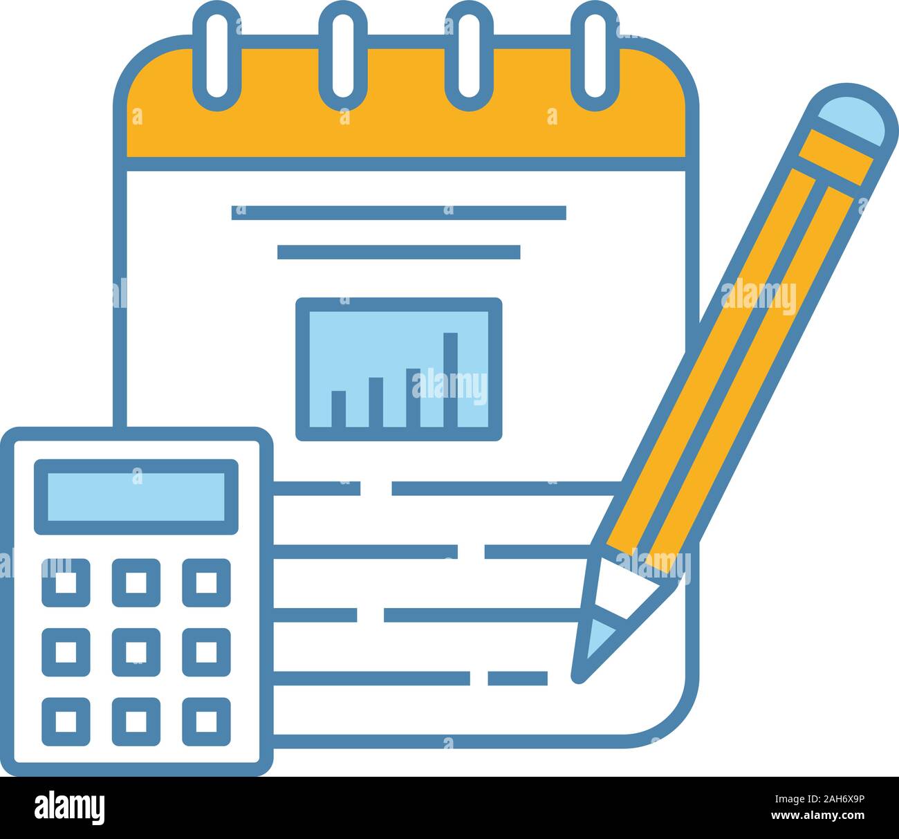 Financial planning color icon. Budgeting. Funding and financing ...