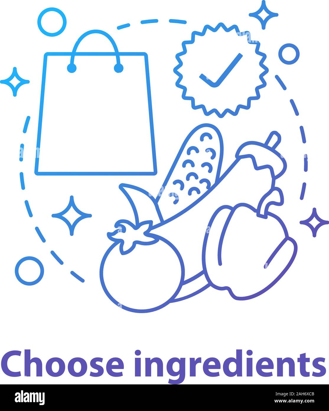 Choosing ingredients Stock Vector Images - Alamy