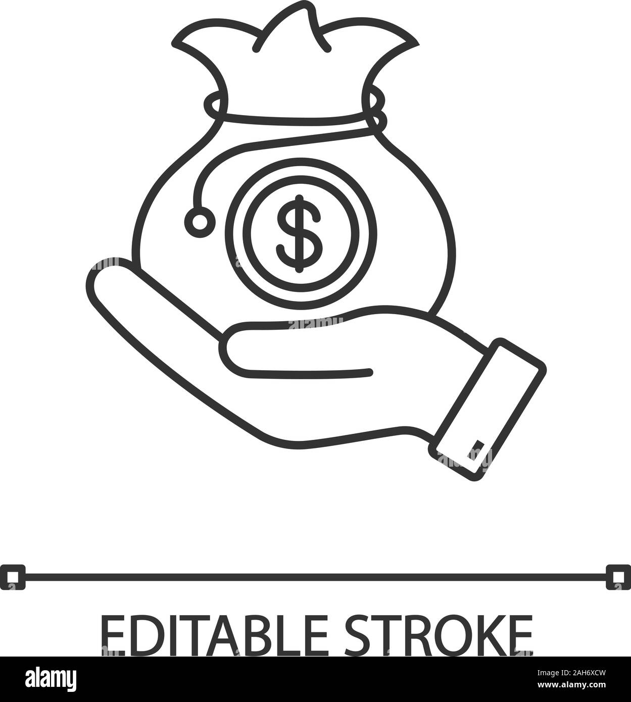 Venture capital linear icon. Business funding, budgeting. Thin line ...