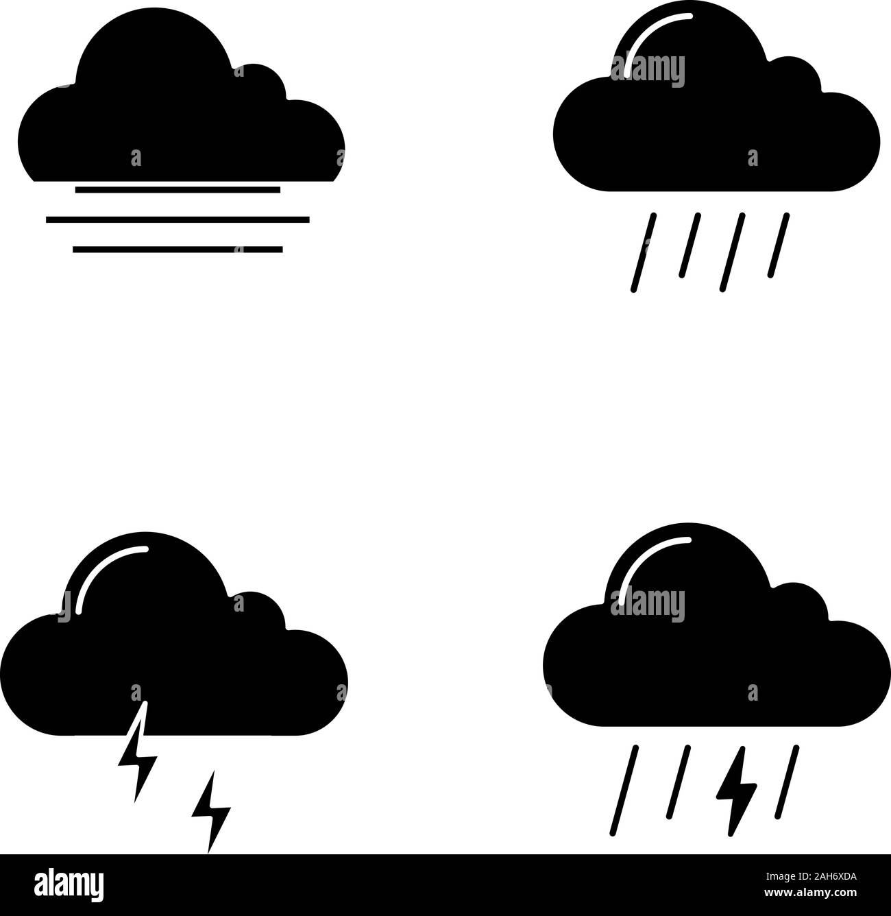 Weather forecast symbols Black and White Stock Photos & Images - Alamy