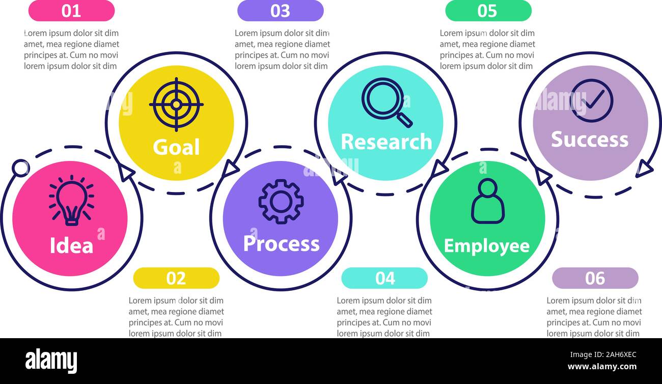 Goal setting and achieving vector infographic template. Ambitions and ...