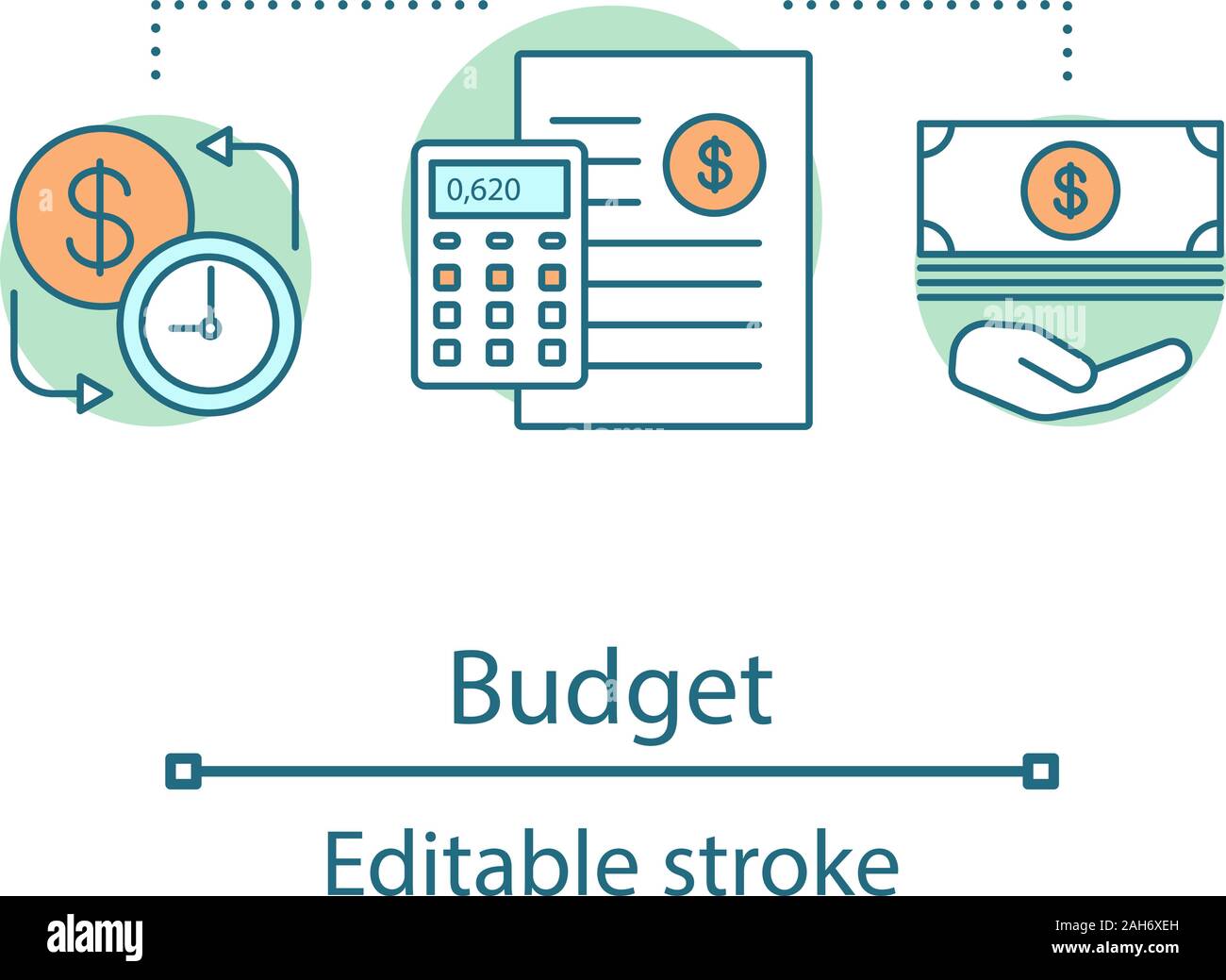 Financial planning concept icon. Budgeting. Funding and financing idea ...