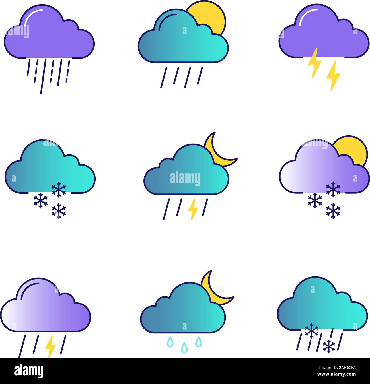 Scattered Thunderstorm Weather Symbol