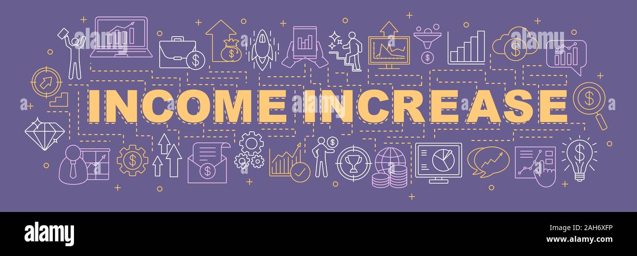 Business success word concepts banner. Profit growth. Income increasing ...