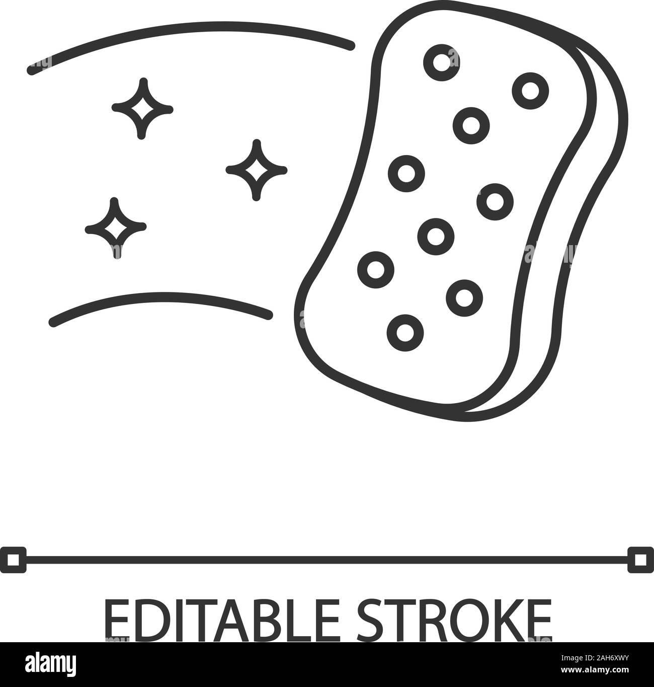 Cleaning sponge linear icon. Kitchen sponge. Thin line illustration ... Cleaning sponge linear icon. Kitchen sponge. Thin line illustration ...