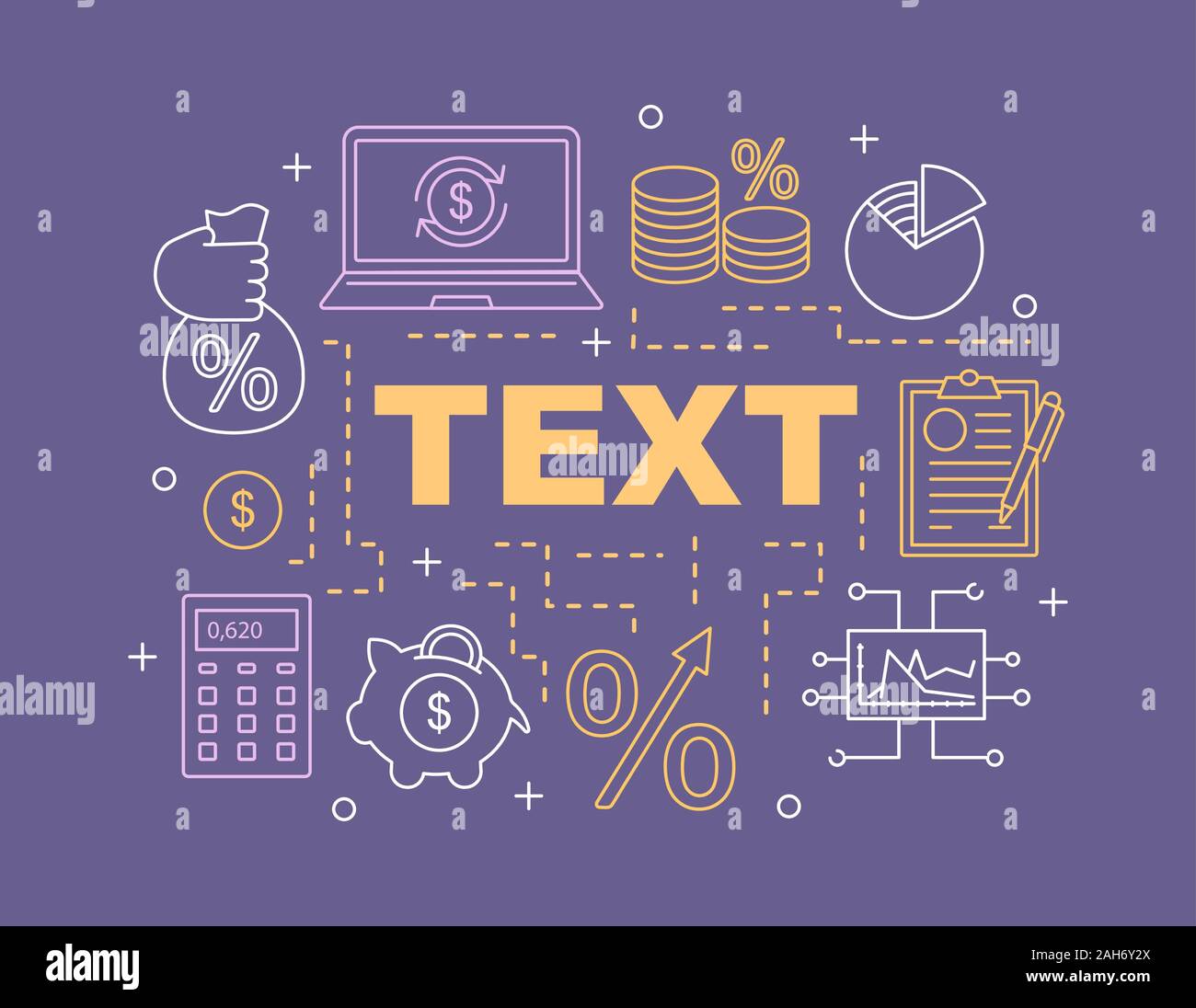 ROI word concepts banner. Interest rate. Banking. Stock market ...