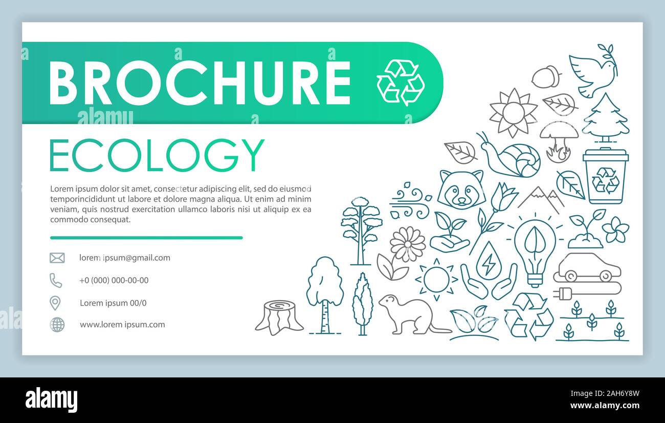 Ecology advertising web banner vector template. Environment protection ...