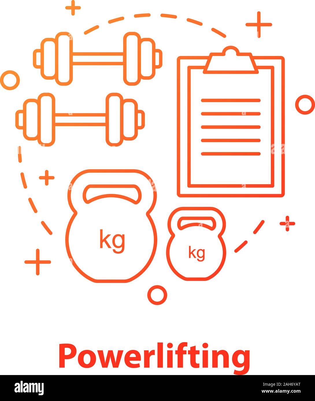 Powerlifting concept icon. Weightlifting idea thin line illustration ...
