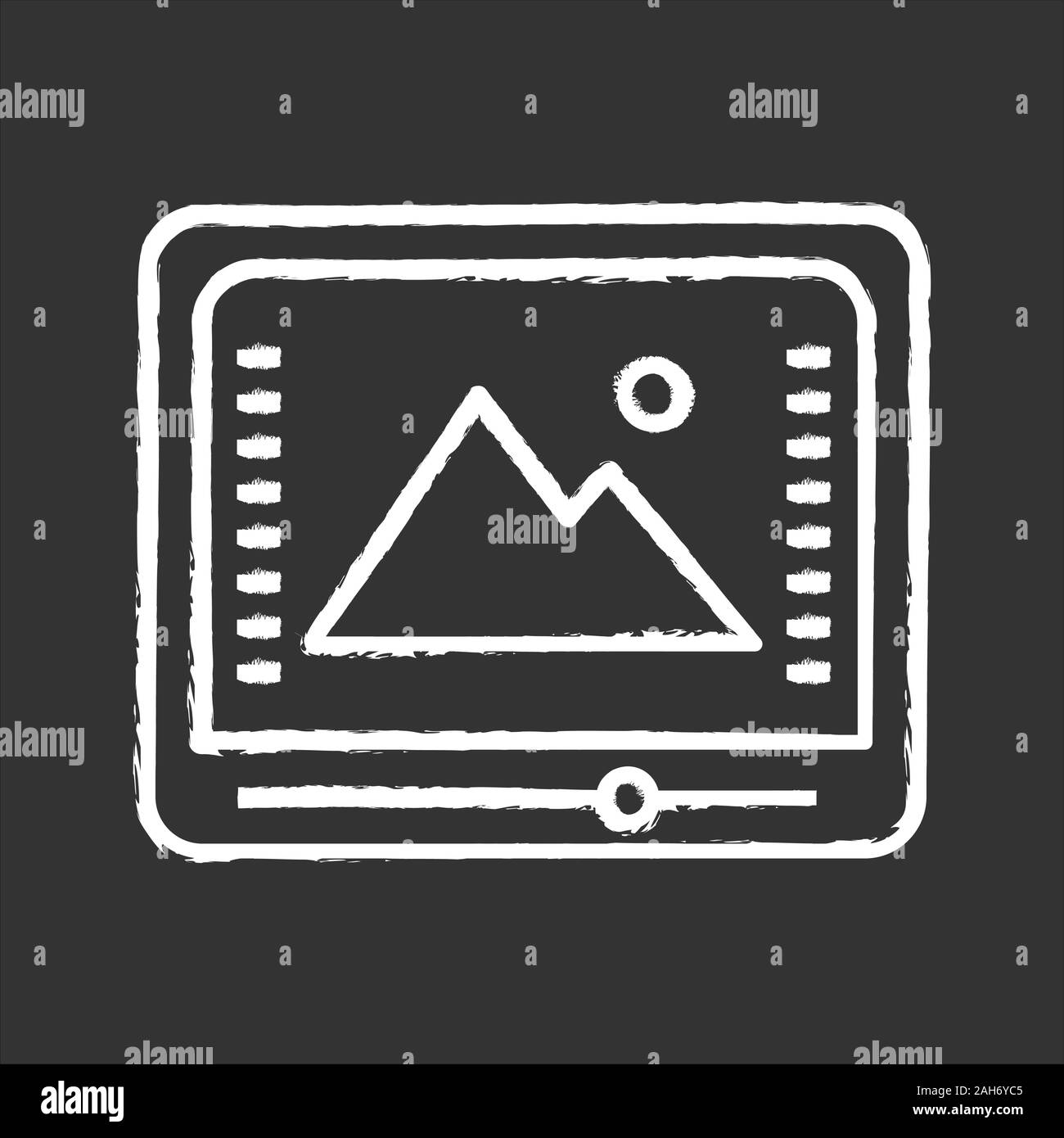 Color correction and grading chalk icon. Photo, video editing ...