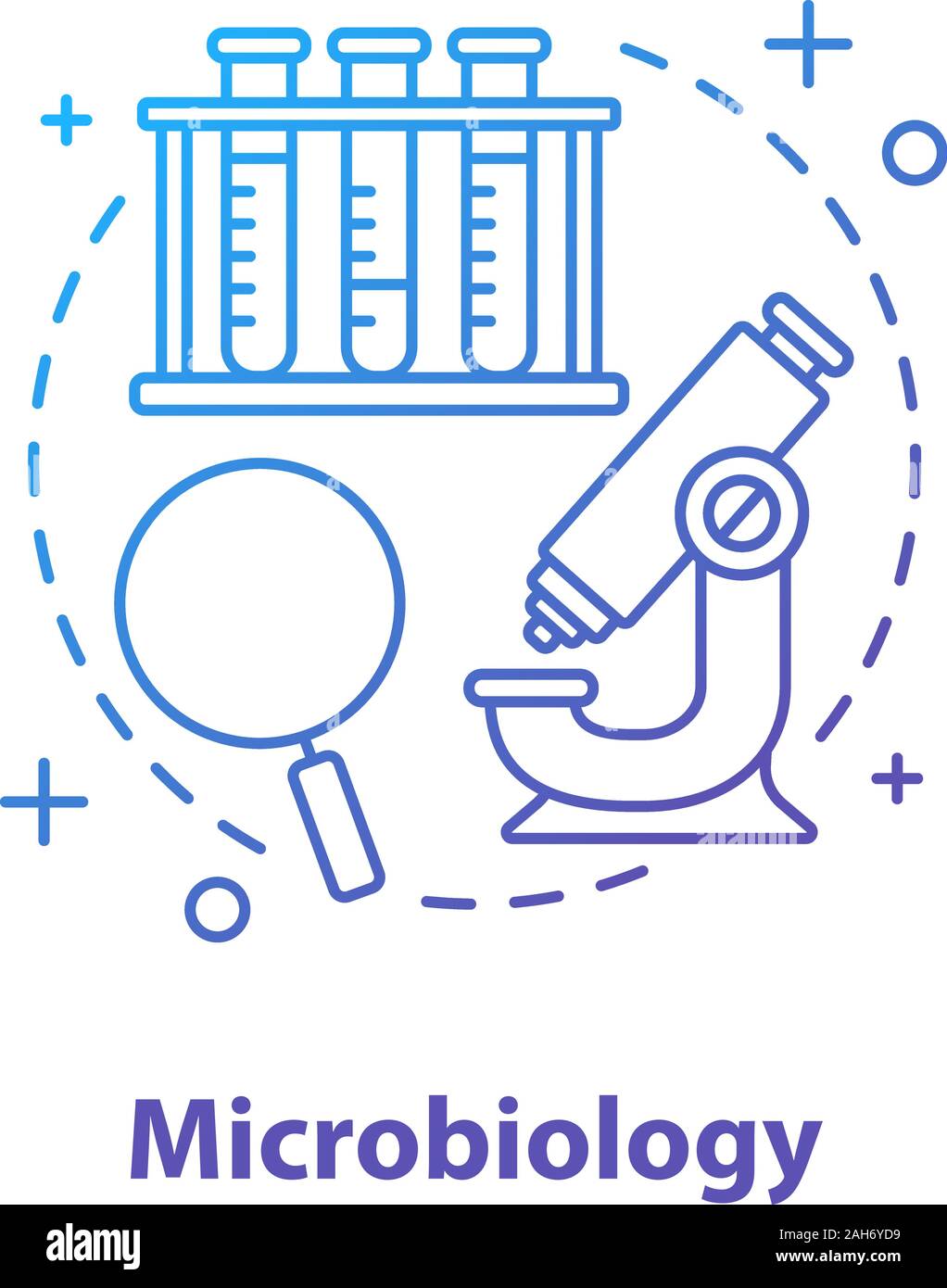Microbiology concept icon. Science lab idea thin line illustration ...