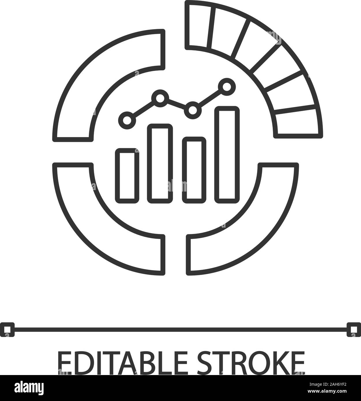 IPO linear icon. Initial public offering. Thin line illustration. Stock ...