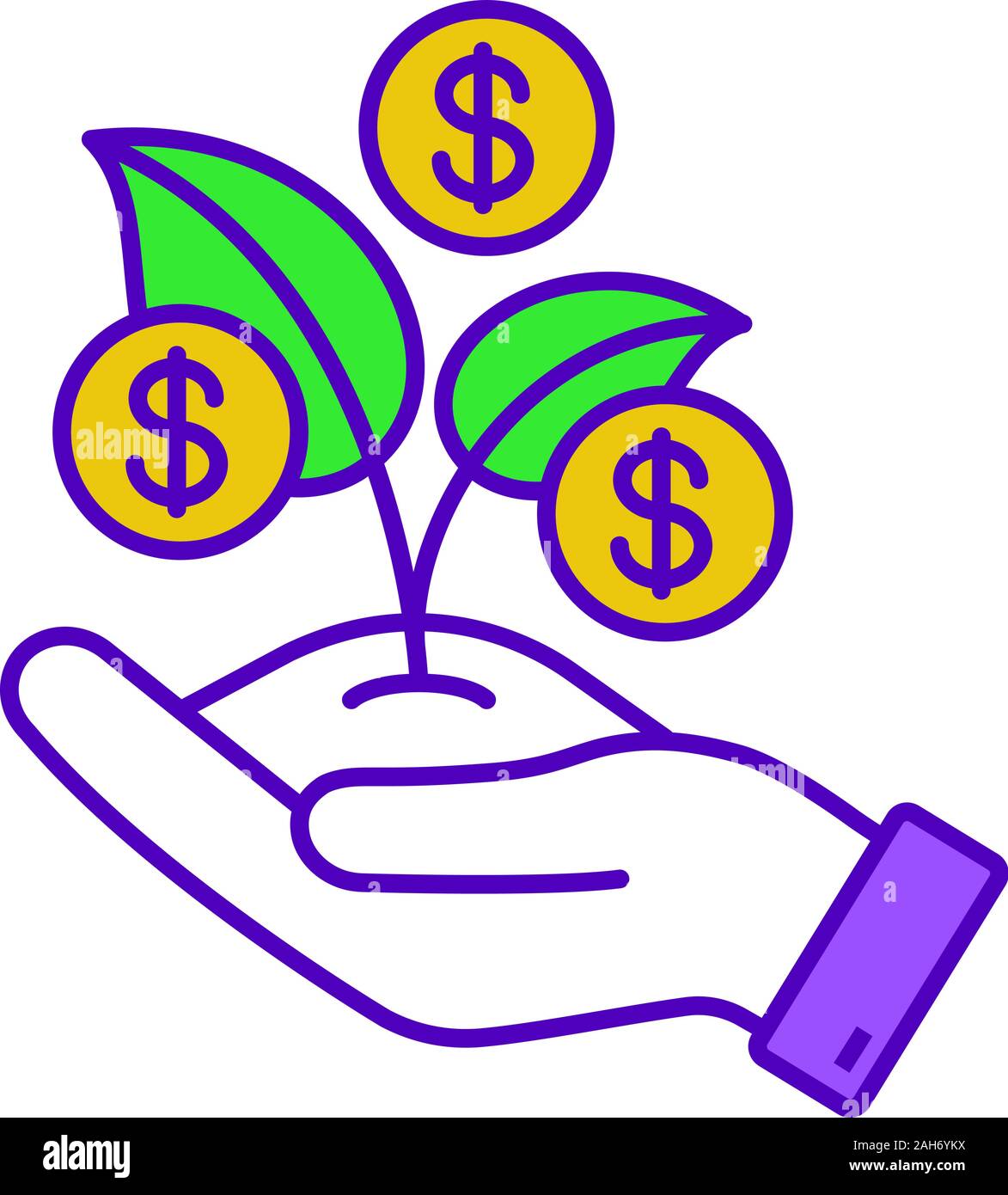 Seed money color icon. Seed funding, capital. Business development ...