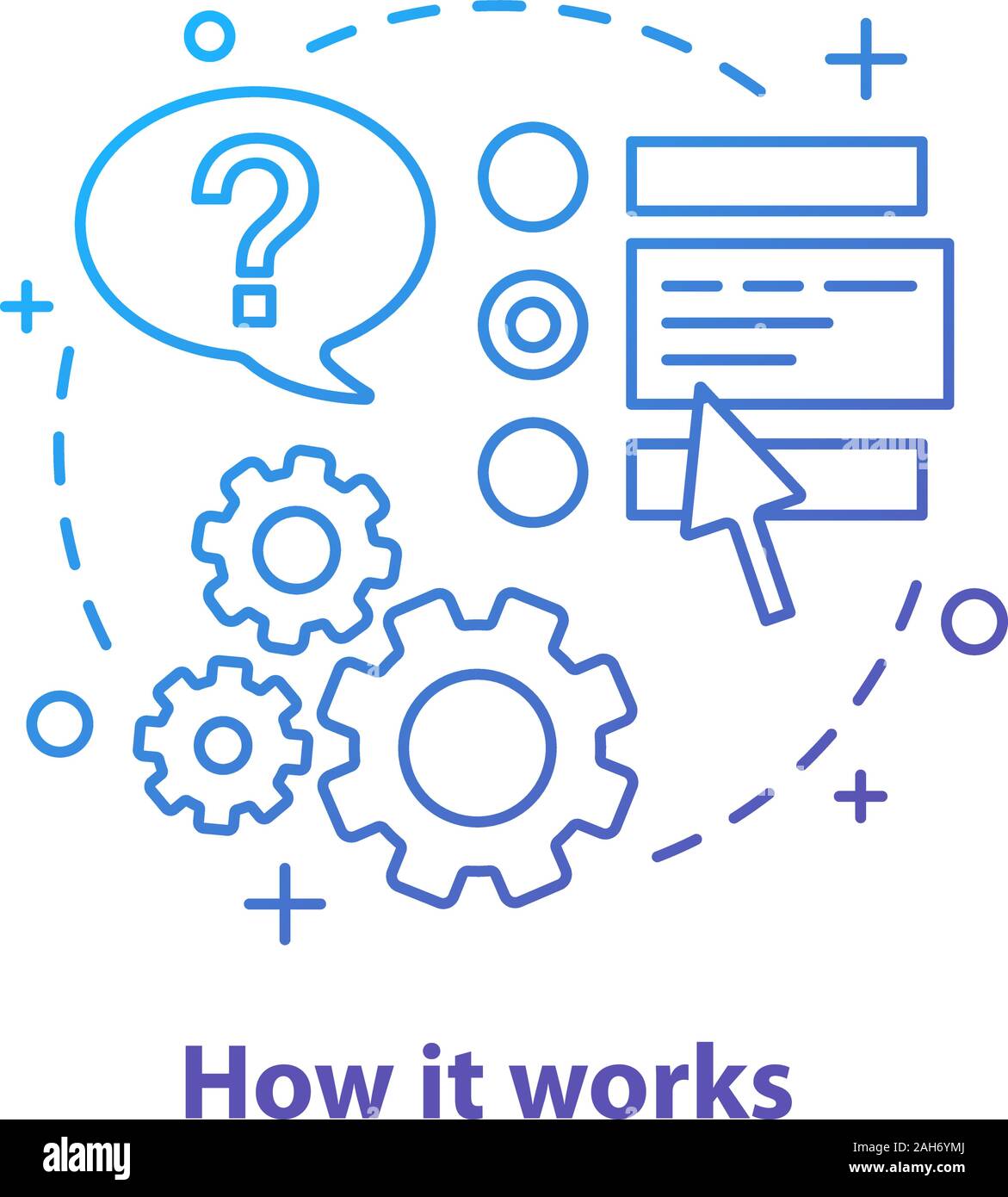 Settings and options concept icon. Technical support idea thin line ...