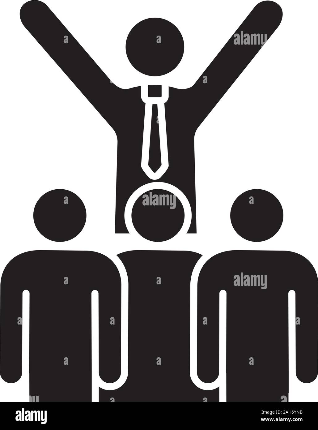 Leadership glyph icon. Leader. Mentor. Company, corporation. Team ...