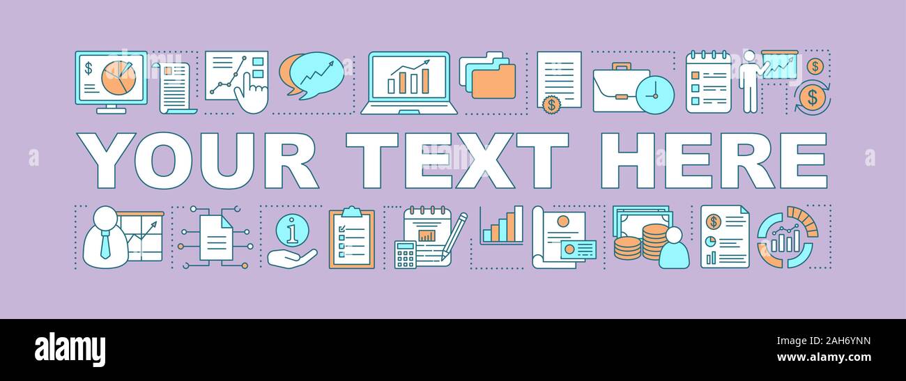 Financial report word concepts banner. Budget planning. Financing and ...