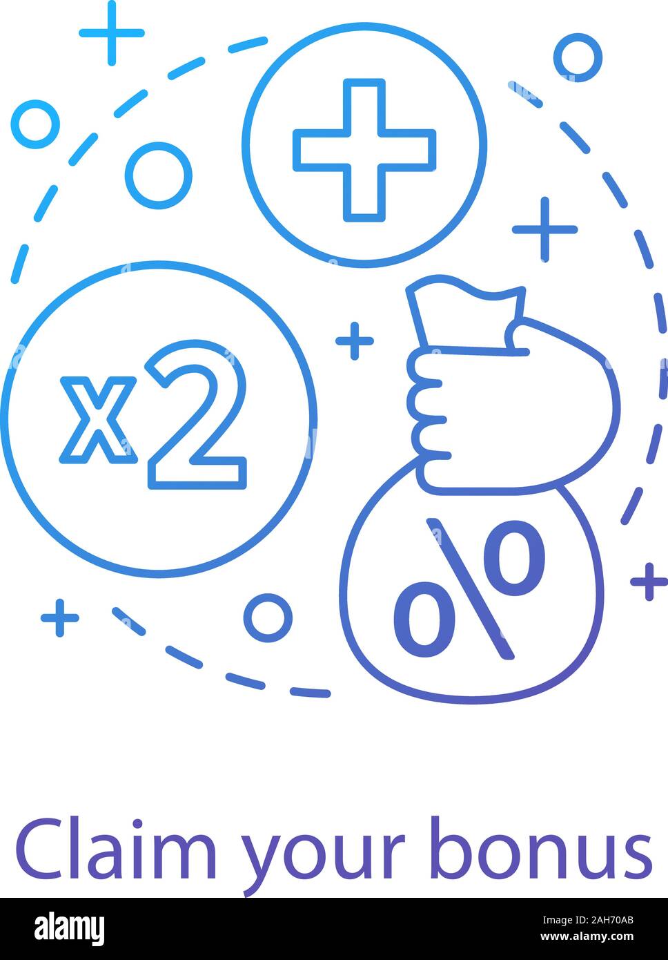 Bonus offers concept icon. Discount. Profit idea thin line illustration ...