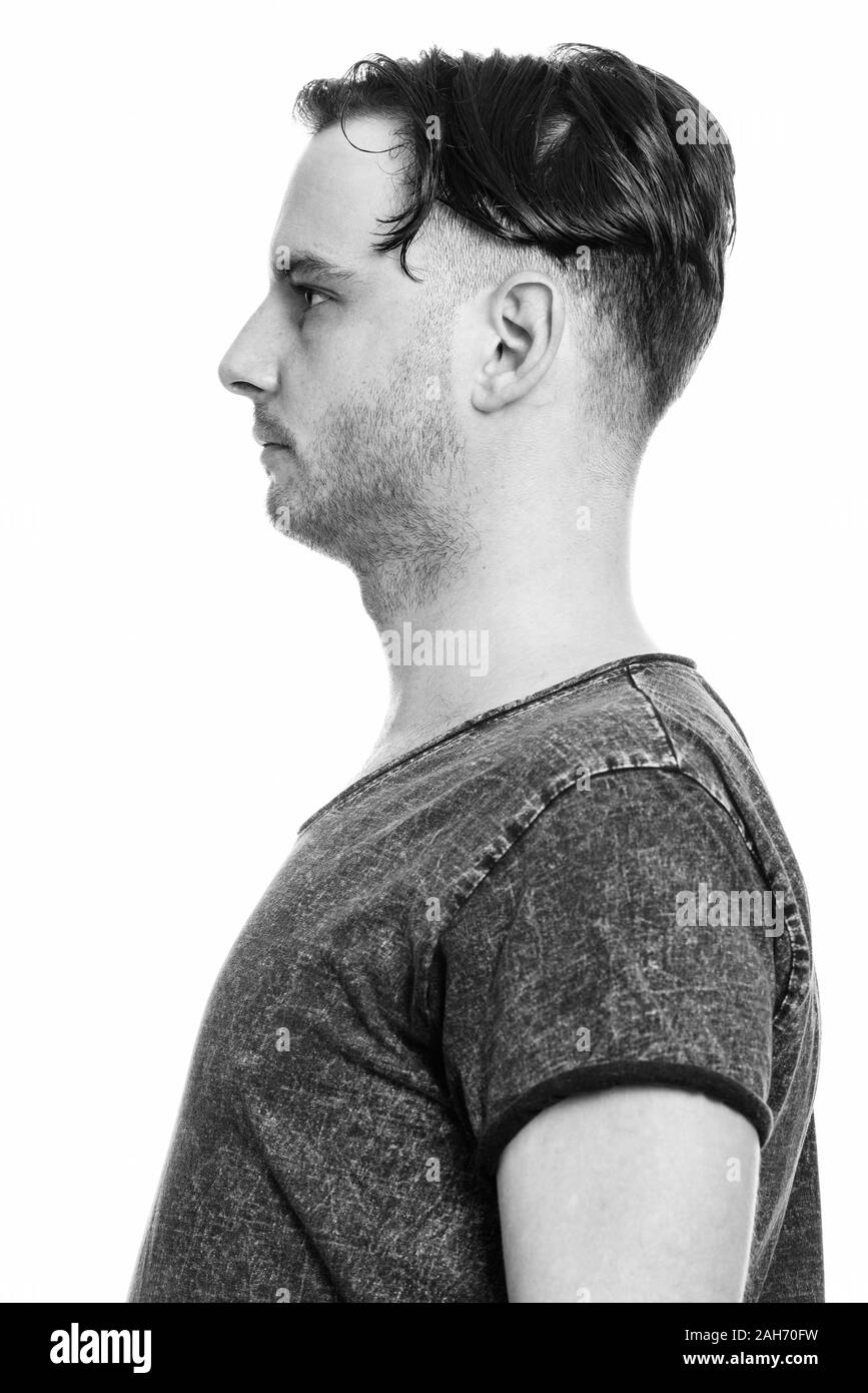 Male model profile Black and White Stock Photos & Images - Alamy