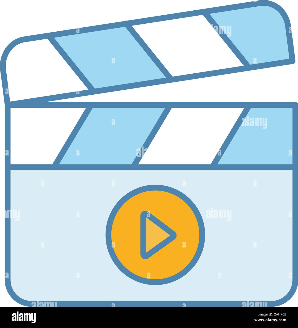 Filming color icon. Film industry. Clapperboard. Time code slate. Video ...