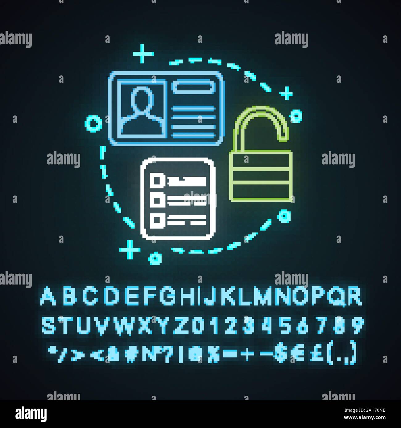 Account creation neon light concept icon. User profile idea. Glowing ...